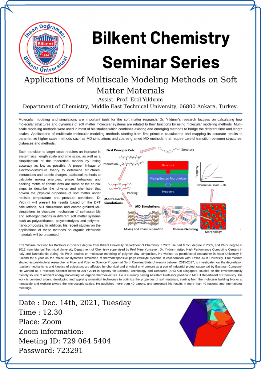 Fall ’21 Department Seminars with Dr. Erol Yıldırım – Department of ...