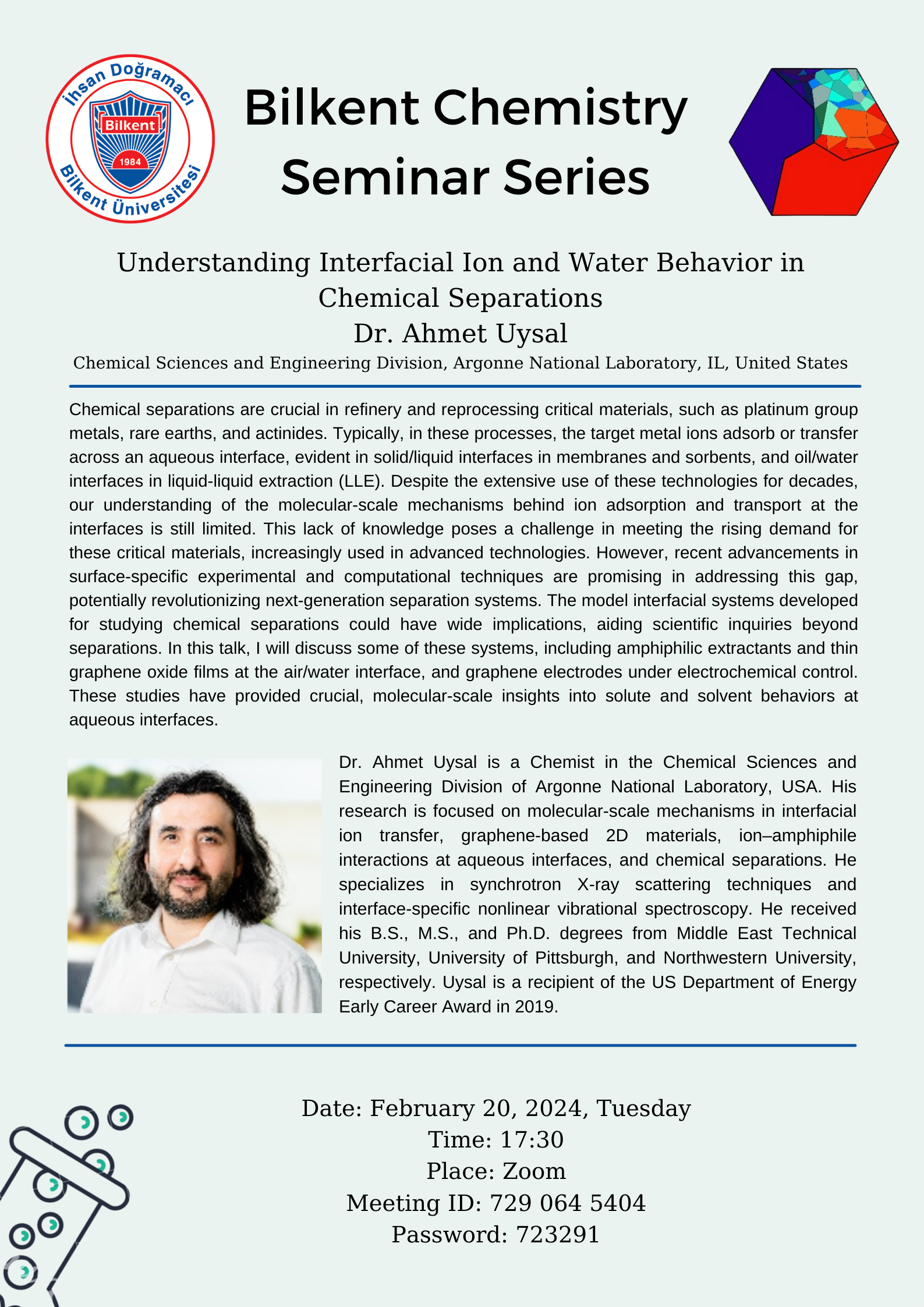 Spring ’24 Department Seminars with Dr. Ahmet Uysal – Department of ...