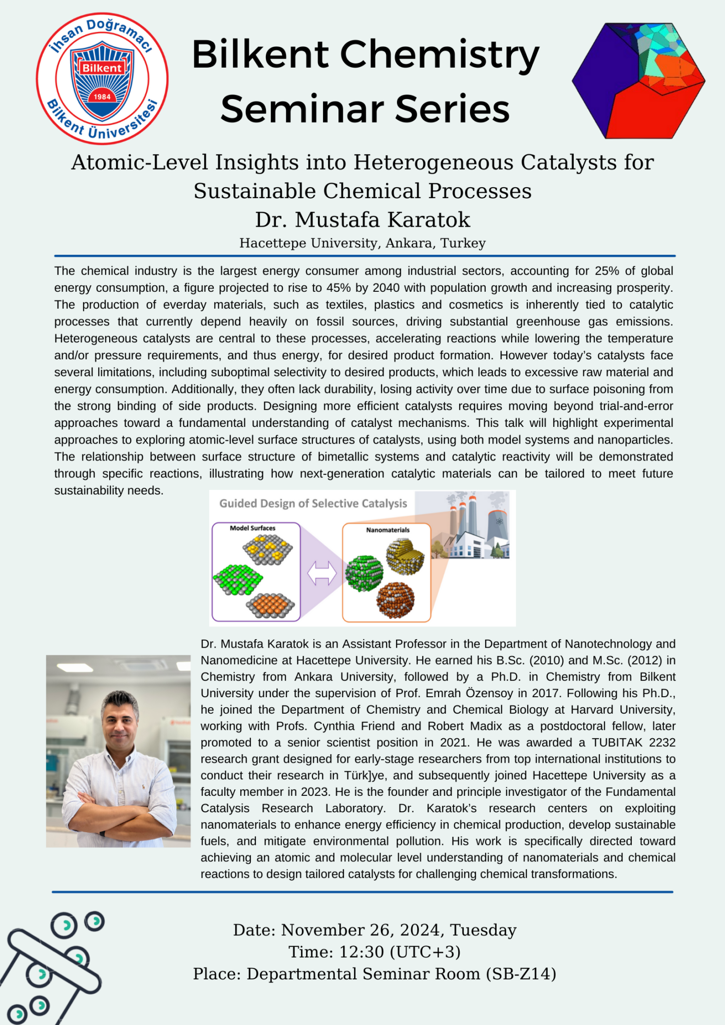 Fall ’24 Department Seminars with Dr. Mustafa Karatok – Department of ...